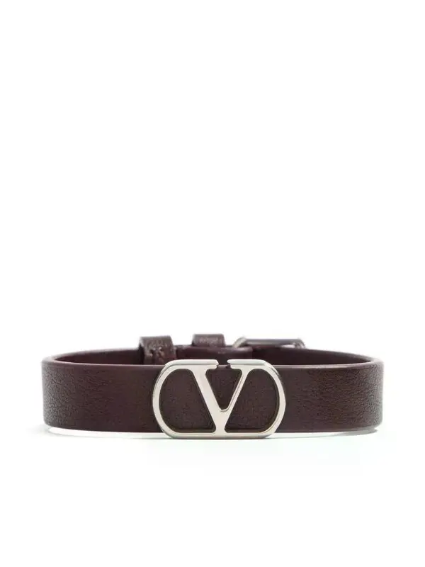 Valentino Garavani Vlogo Signature Leather Bracelet - Brown