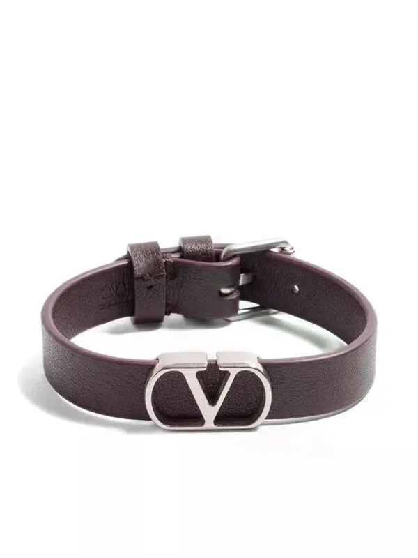 Valentino Garavani Vlogo Signature Calfskin Bracelet - Red