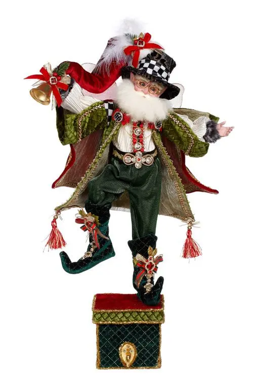 MARK ROBERTS Bah Humbug Fairy Stocking Holder - Dark Green