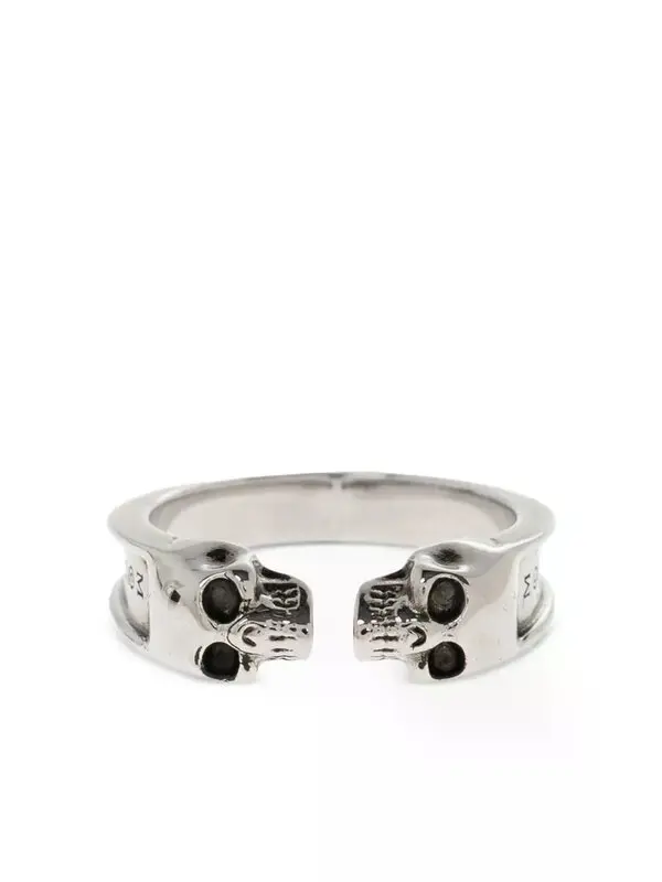 Alexander McQueen Skull Band Ring - Silver