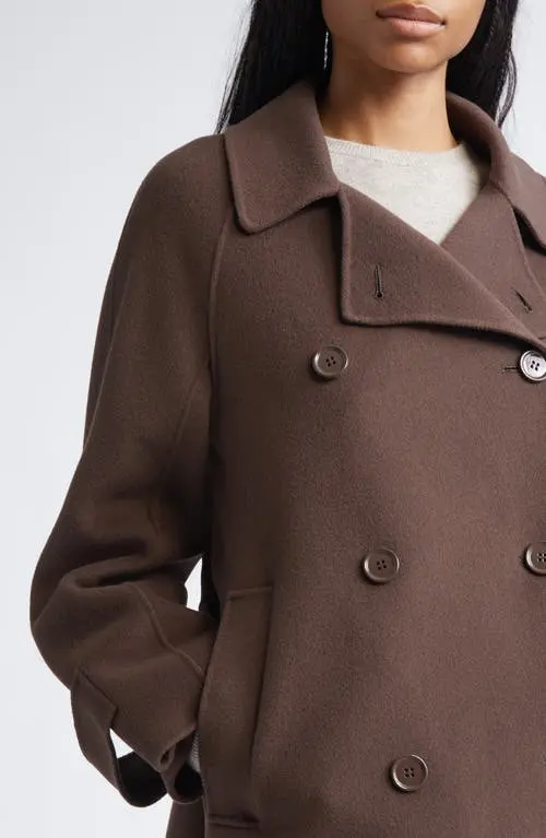 Max Mara Louise Short Wool Double Face Coat - Chocolate