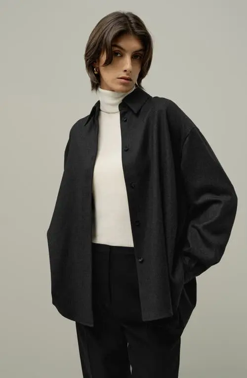 Lilysilk Silk-wool Oversized Shirt