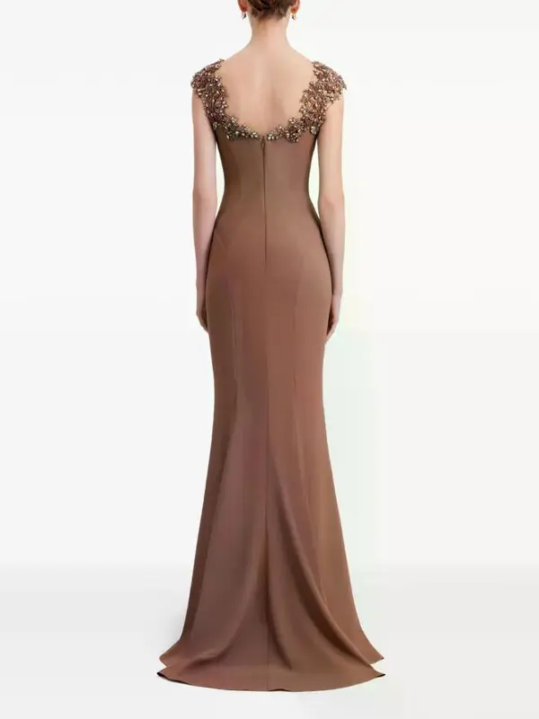 GEMY MAALOUF Beaded Neckline Maxi Dress