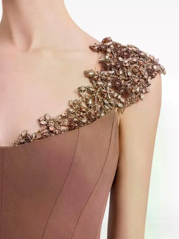 GEMY MAALOUF Beaded Neckline Maxi Dress
