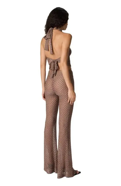 Missoni Scarf Top In Lamé Viscose With Spiderweb Motif