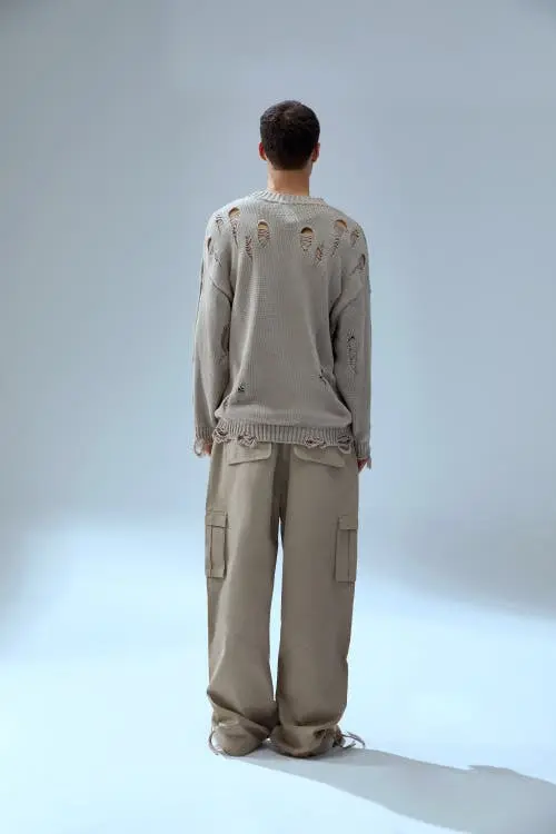 PCFG Cargo Pants With Flap Pockets - Beige