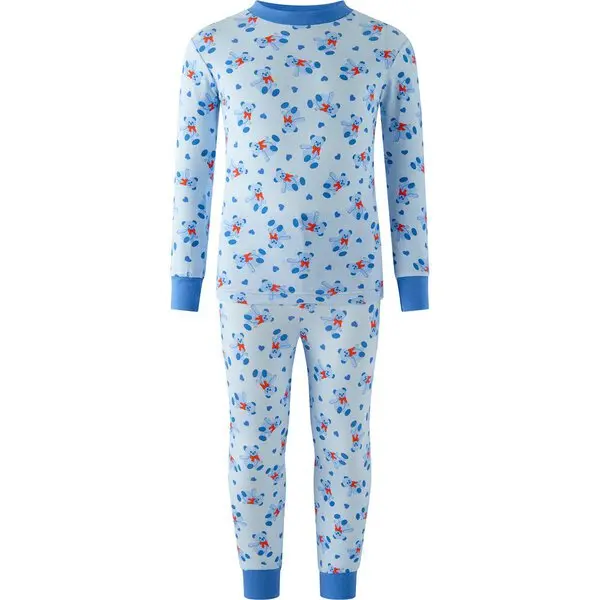 RACHEL RILEY Bear Jersey Pajamas - Blue