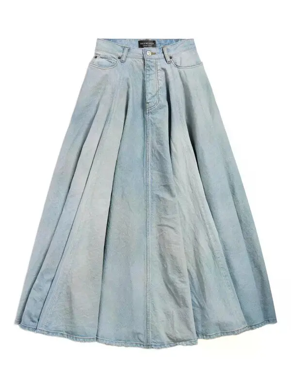 Balenciaga Fringe-detail Maxi Skirt - Blue