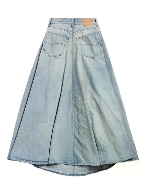 Balenciaga Fringe-detail Maxi Skirt - Blue