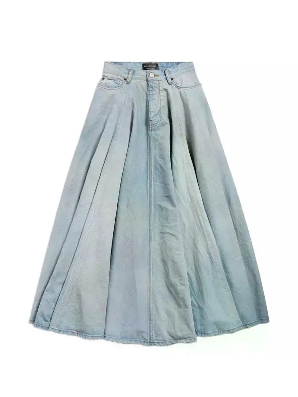Balenciaga Fringe-detail Maxi Skirt - Blue