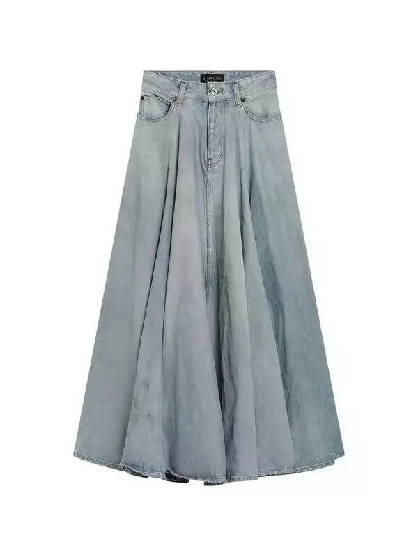 Balenciaga Fringe-detail Maxi Skirt - Blue
