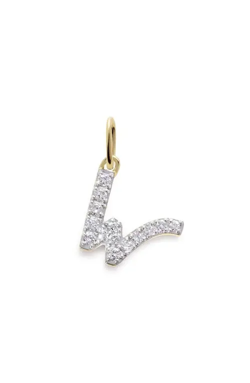 Monica Vinader Lab Grown Diamond Initial Pendant Charm - 14k Gold W