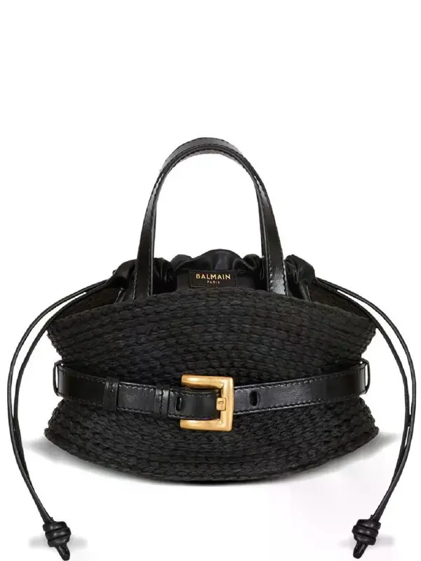 Balmain Mini Belt Tote Bag - Black