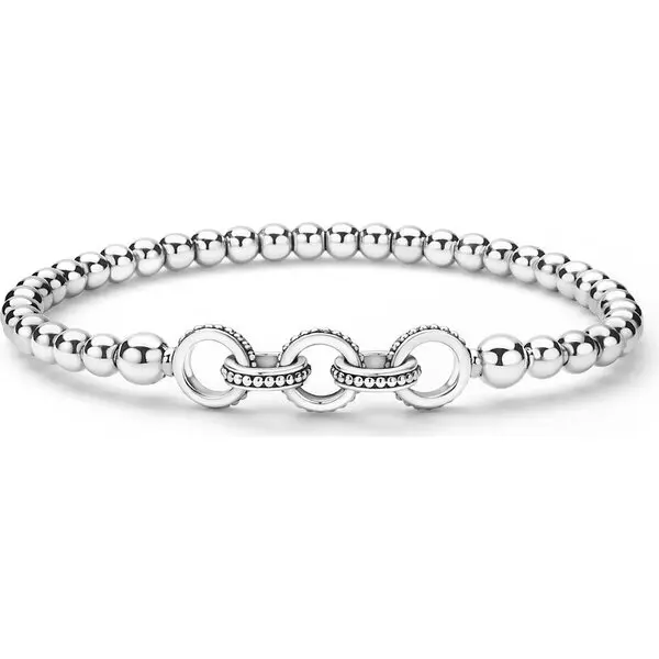 Lagos Sterling 5-ring Stretch Bracelet - Silver