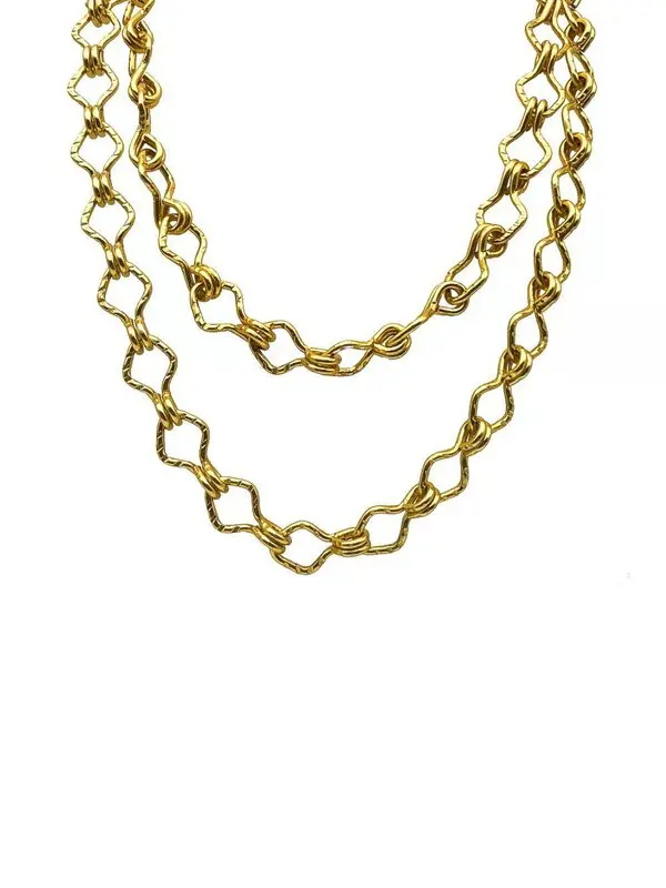 JENNIFER GIBSON JEWELLERY 1960s Hook And Eye Chain Necklace - Gold