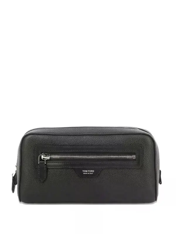 TOM FORD Zip-fastening Wash Bag With Logo Detail - Black