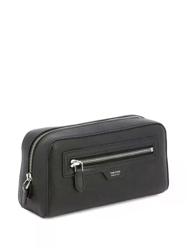TOM FORD Zip-fastening Wash Bag With Logo Detail - Black