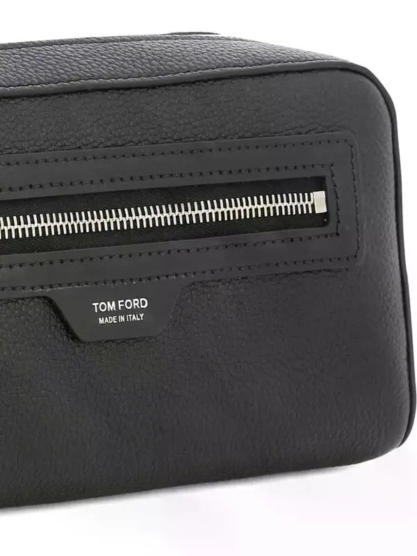 TOM FORD Zip-fastening Wash Bag With Logo Detail - Black