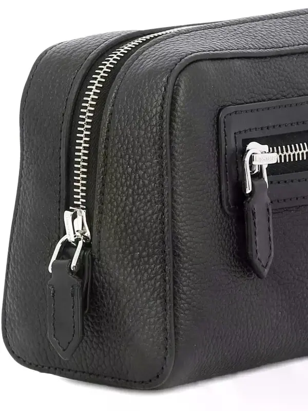 TOM FORD Zip-fastening Wash Bag With Logo Detail - Black