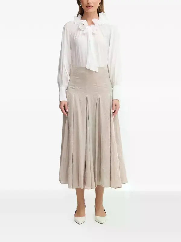 HOSS INTROPIA Textured Pleated Midi Skirt