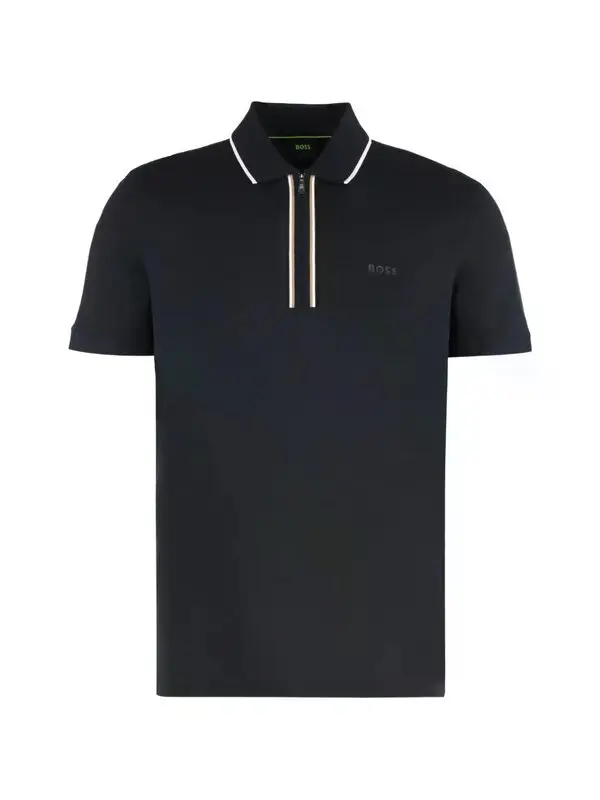 BOSS Half-zip Polo Shirt - Black