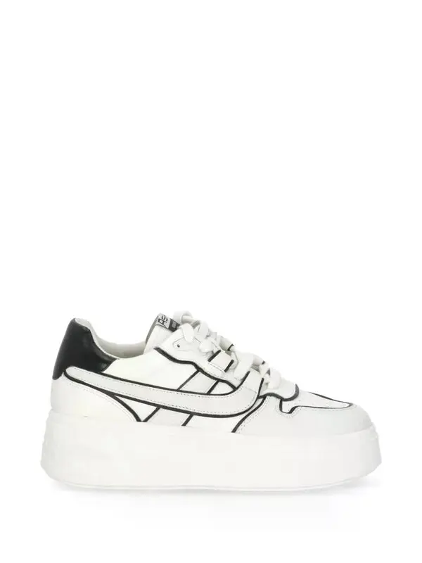 Ash Round-toe Leather Sneakers