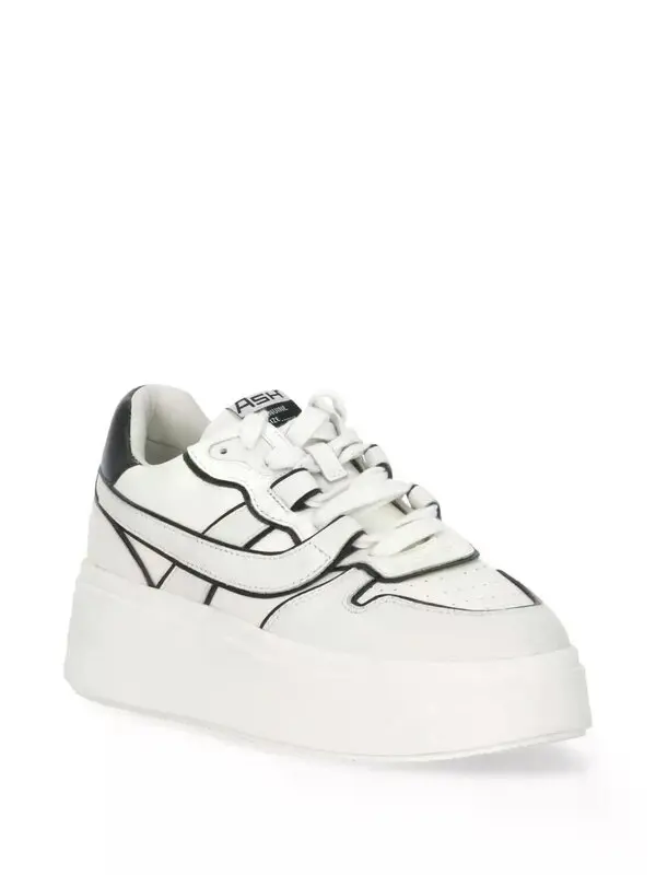 Ash Round-toe Leather Sneakers