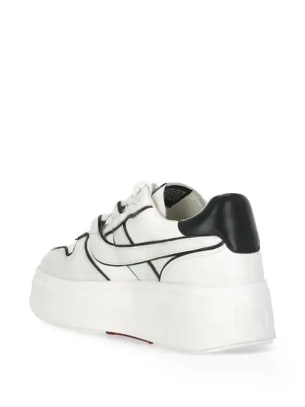 Ash Round-toe Leather Sneakers
