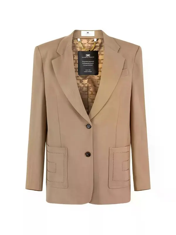 Elisabetta Franchi Single-breasted Blazer With Embroidered Pocket