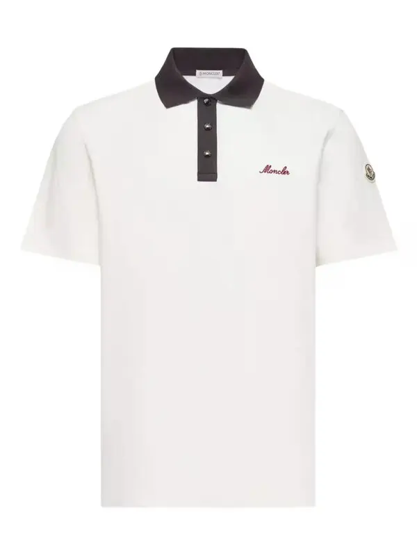 Moncler Contrast-collar Logo Polo Shirt