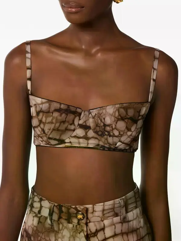 Elisabetta Franchi Alligator-patterned Bra