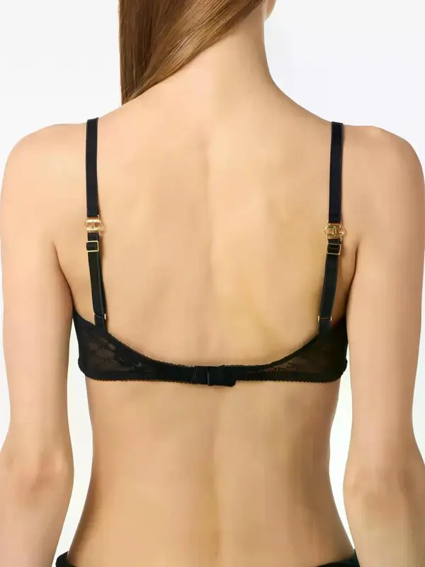 Elisabetta Franchi Monogram Tulle Bra