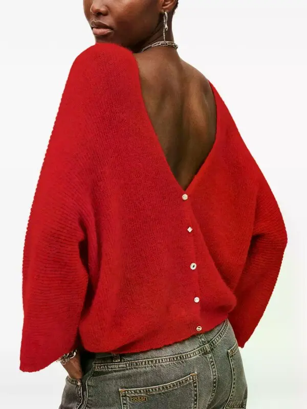 Ba&sh Isaac Buttoned Cardigan - Red