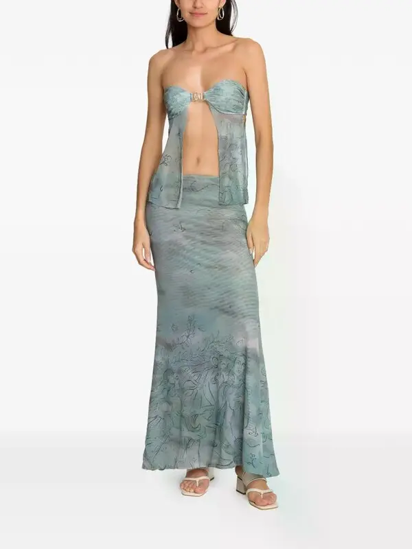 AMIR SLAMA Graphic-print Maxi Skirt