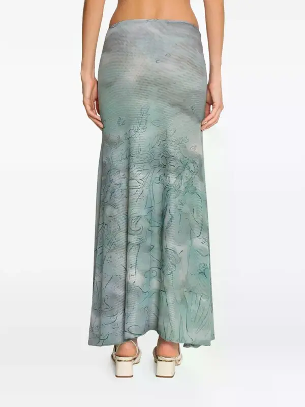 AMIR SLAMA Graphic-print Maxi Skirt