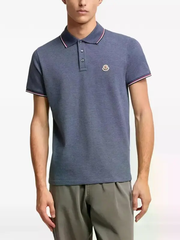 Moncler Logo Striped-trims Polo Shirt
