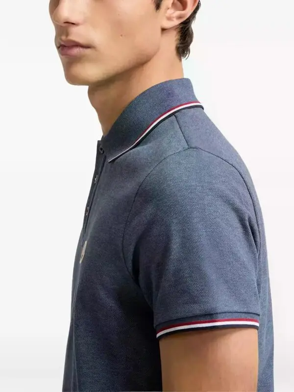 Moncler Logo Striped-trims Polo Shirt