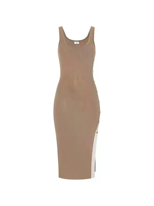 Elisabetta Franchi Midi Knit Dress With Side Slit
