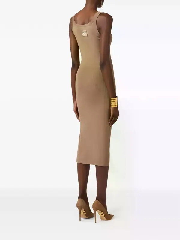 Elisabetta Franchi Midi Knit Dress With Side Slit