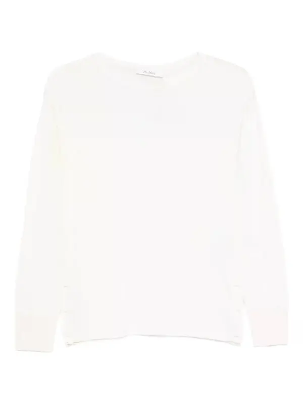 Max Mara Button-detail Sweater - White