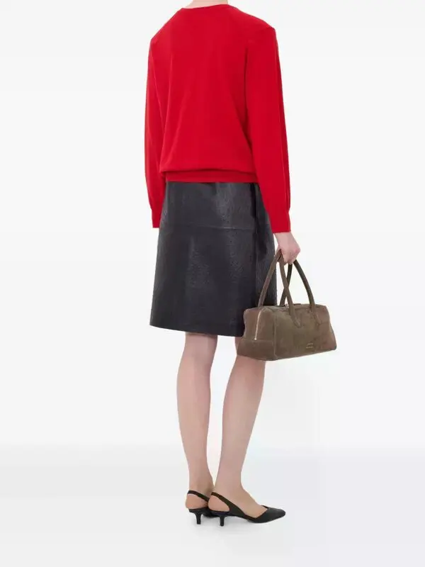 Loulou De Saison Julio V-neck Ribbed Sweater - Red