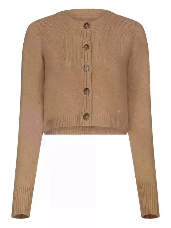 Loulou De Saison Zephir Lds Ribbed Cardigan - Brown