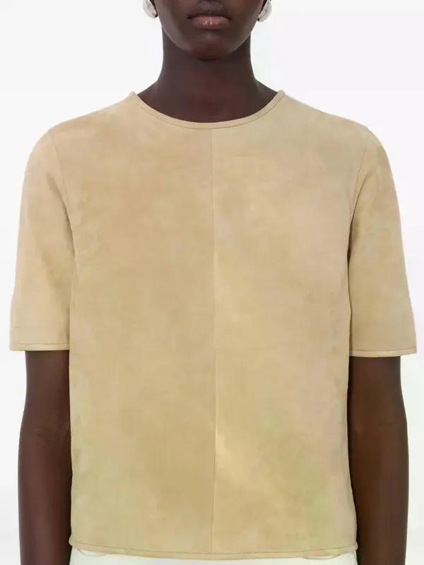 Loulou De Saison Zaida Short-sleeve Crew-neck T-shirt - Neutrals