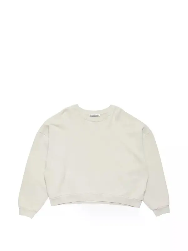 Acne Studios Rubber Logo Fleece Sweatshirt - Neutrals