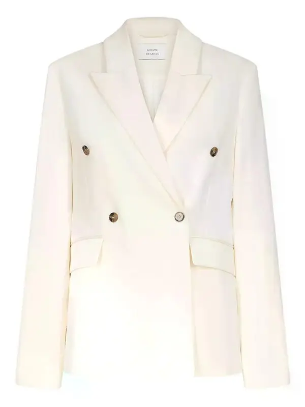Loulou De Saison Double-breasted Peak-lapel Blazer - Neutrals