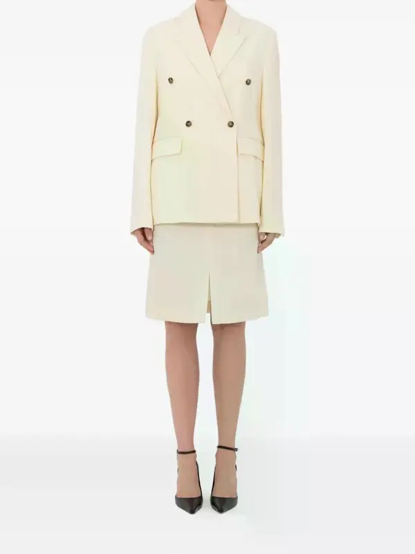 Loulou De Saison Double-breasted Peak-lapel Blazer - Neutrals