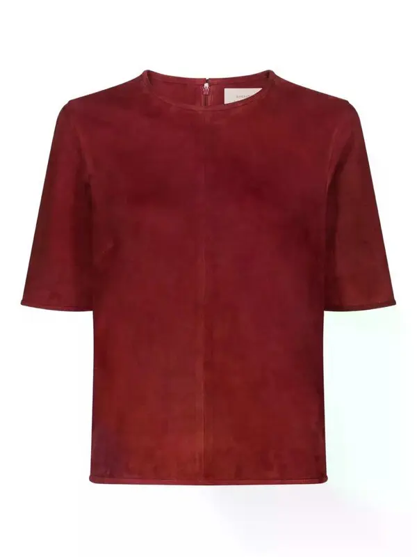 Loulou De Saison Short-sleeve Crew-neck T-shirt - Red
