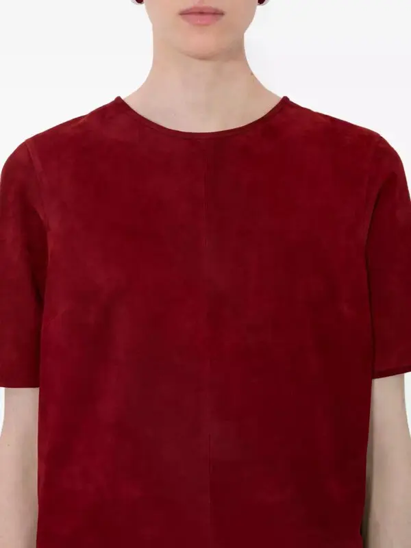 Loulou De Saison Short-sleeve Crew-neck T-shirt - Red