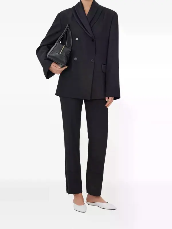 Loulou De Saison Jiha Double-breasted Shawl Collar Jacket - Black