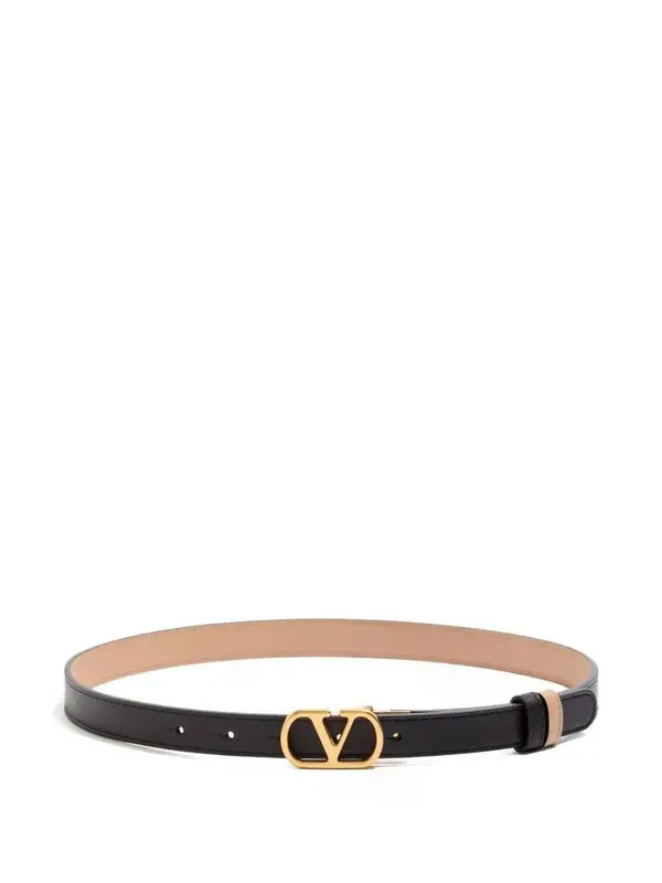 Valentino Garavani Logo-buckle Reversible Belt - Black